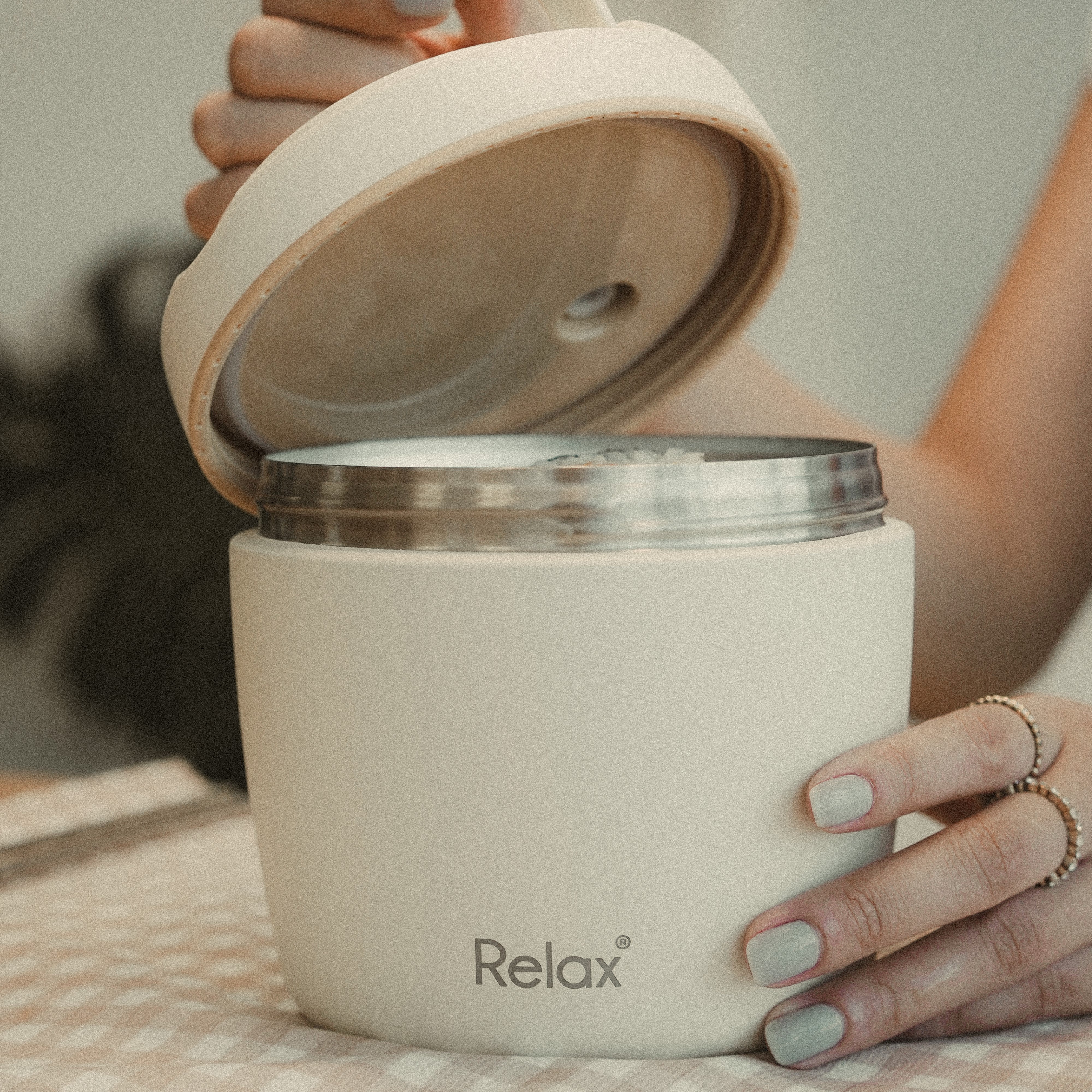 RELAX 800ML SAVORE STAINLESS STEEL THERMAL FOOD JAR - CREAM – Relaxbottles