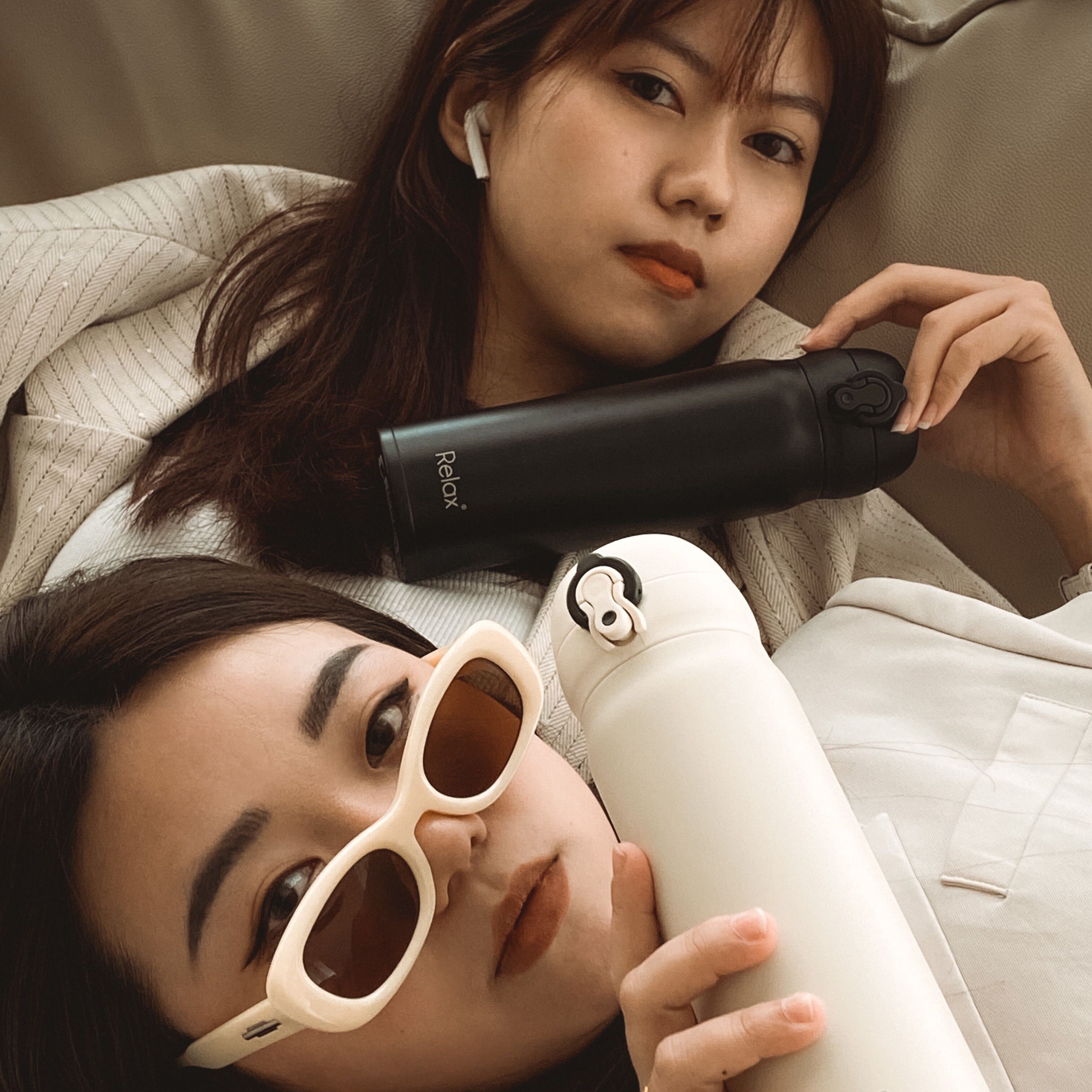 RELAX 500ML ELLISE STAINLESS STEEL THERMAL FLASK - SHADOW – Relaxbottles