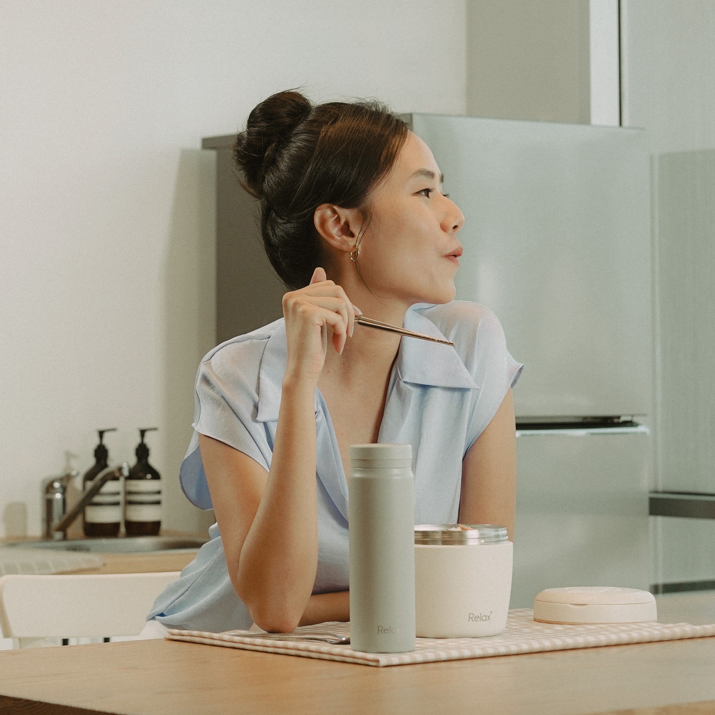 RELAX 500ML FACILE STAINLESS STEEL THERMAL FLASK - SAGE – Relaxbottles